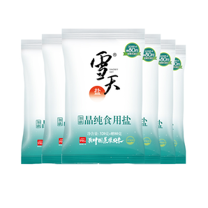 盐粒细匀！xuetian 雪天 加碘精制岩盐 400g*7包_没得比