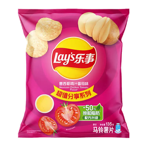 Lay’s 乐事原切薯片 135g墨西哥鸡汁番茄味 _没得比